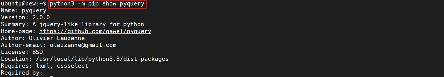 How to Install PyQuery package on Ubuntu 20.04 - Real Time Cloud Services LLC