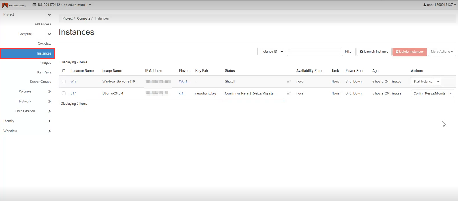 How To Resize An Instance Real Time Cloud Services Llc